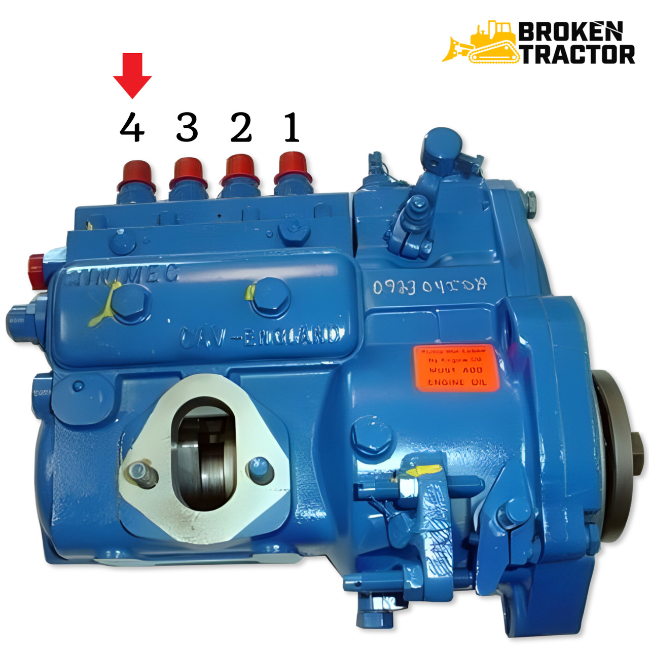 Number 4 Steel Fuel Injector Line for 5600, 6600, 7600 | Bro