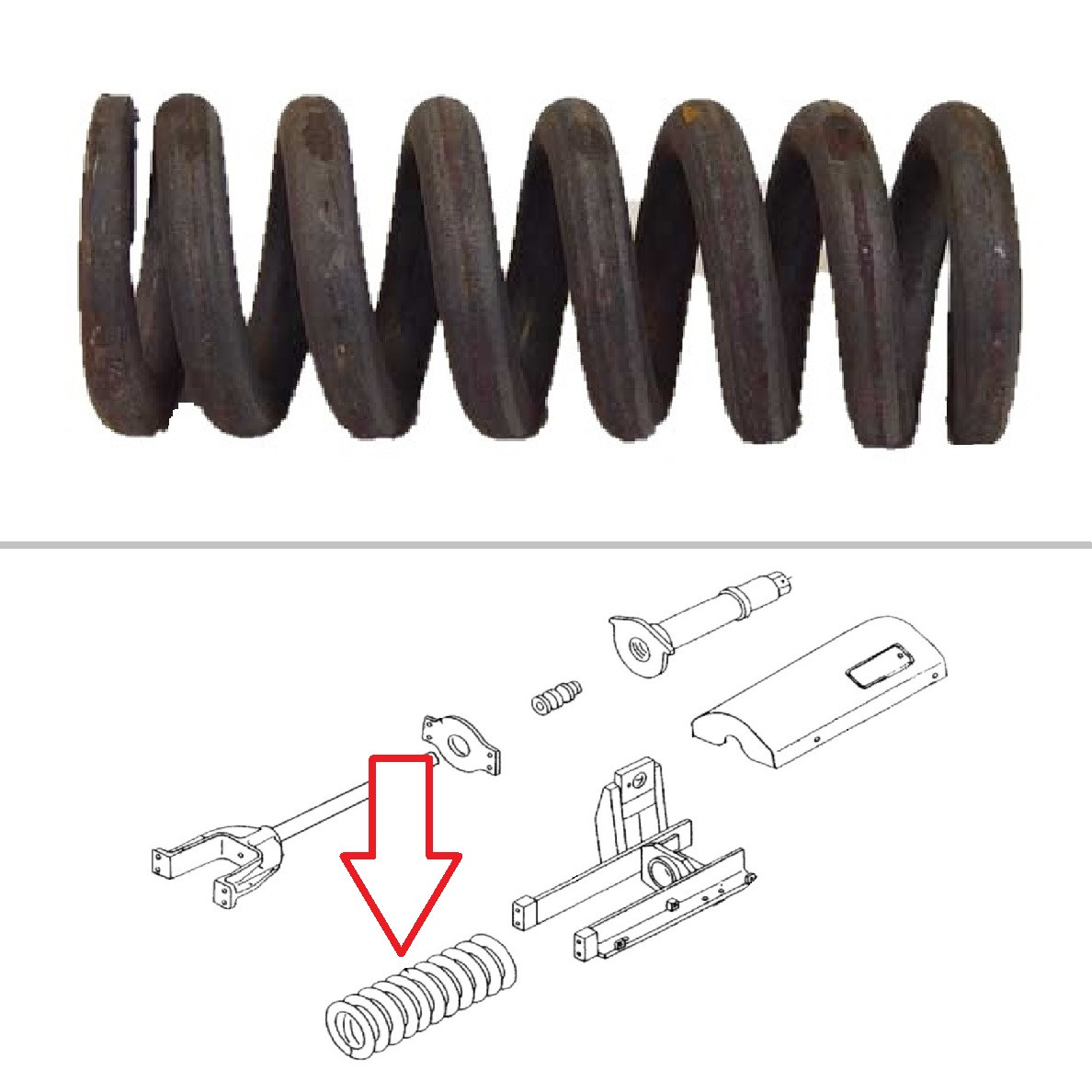 Komatsu Dozer Track Recoil Spring -- 113-30-34210