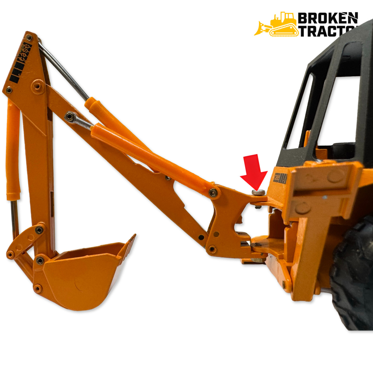 Case 580C Backhoe Pin Kit, Top Swing Tower to Frame | Broken