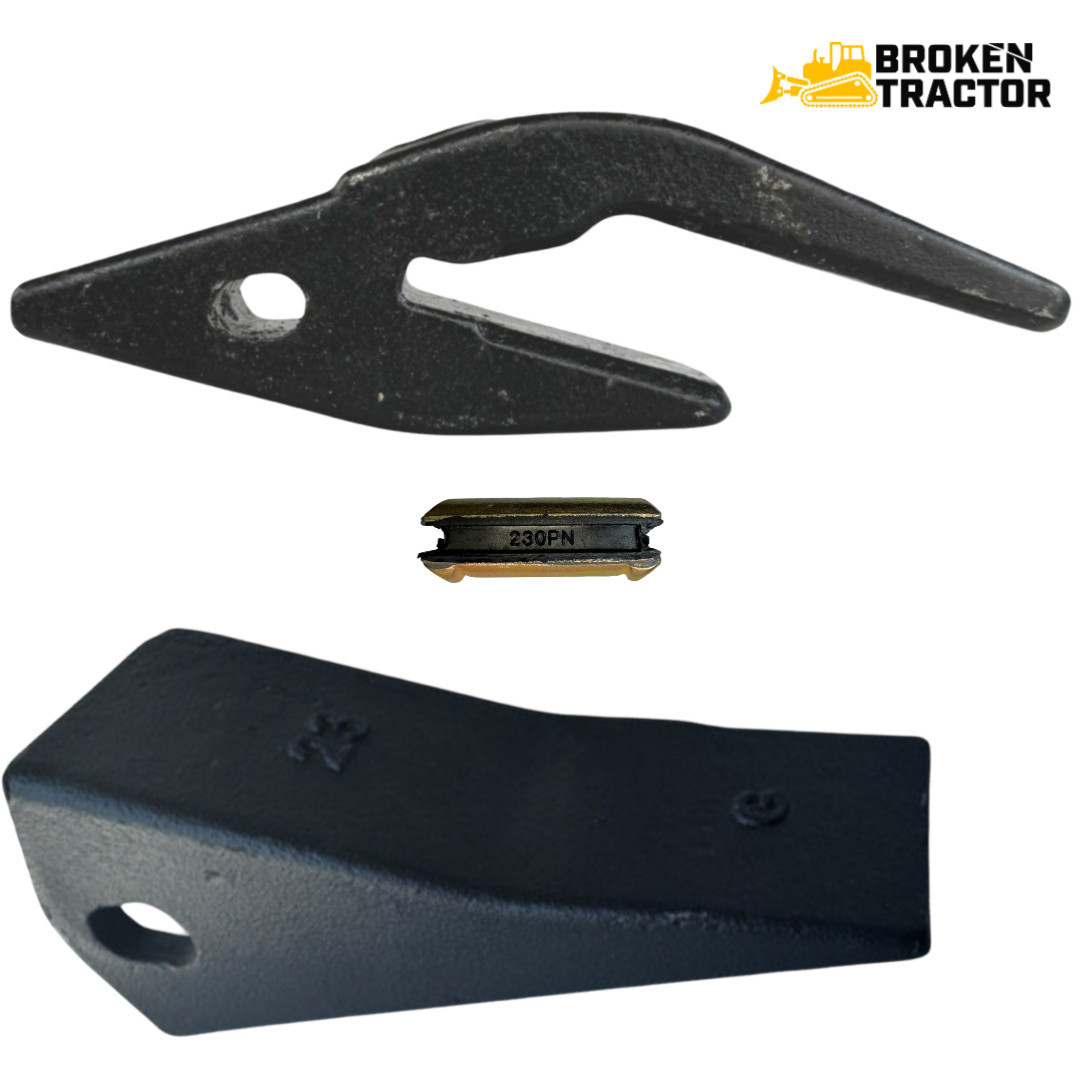 NH Backhoe Bucket Tooth, Pin, and Shank Kit | Broken Tractor