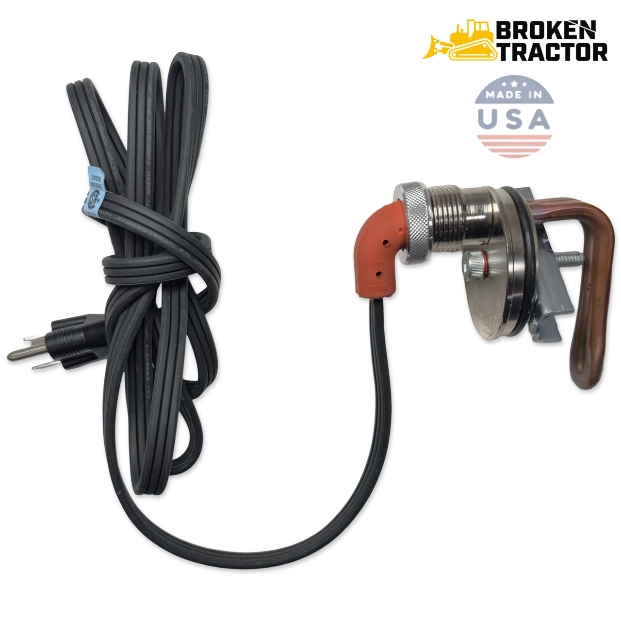 Engine Block Heater for Case Cummins 4B & 6B Engines – 110V