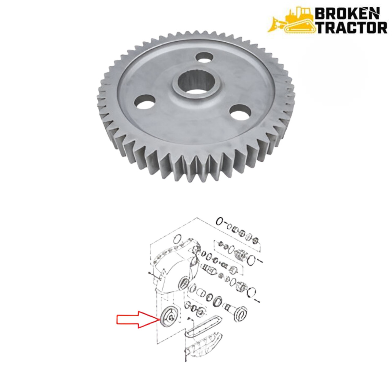 Bull Gear for JD Final Drive 550G, 650G Dozers | Broken Trac