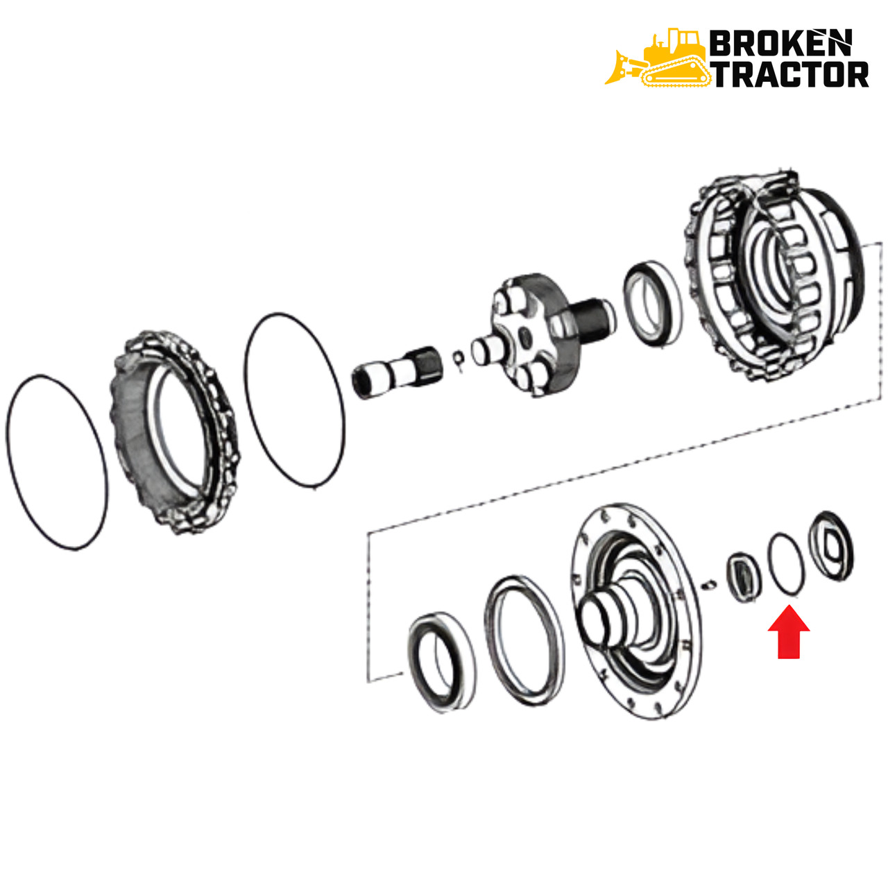 Axle Brake Housing O-Ring | Broken Tractor | 8603559, 384294
