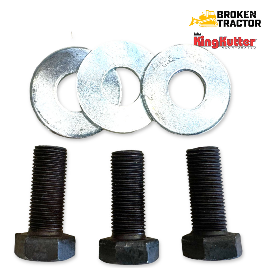 Finish Mower Blade Bolt Set with Washers for King Kutter Imp