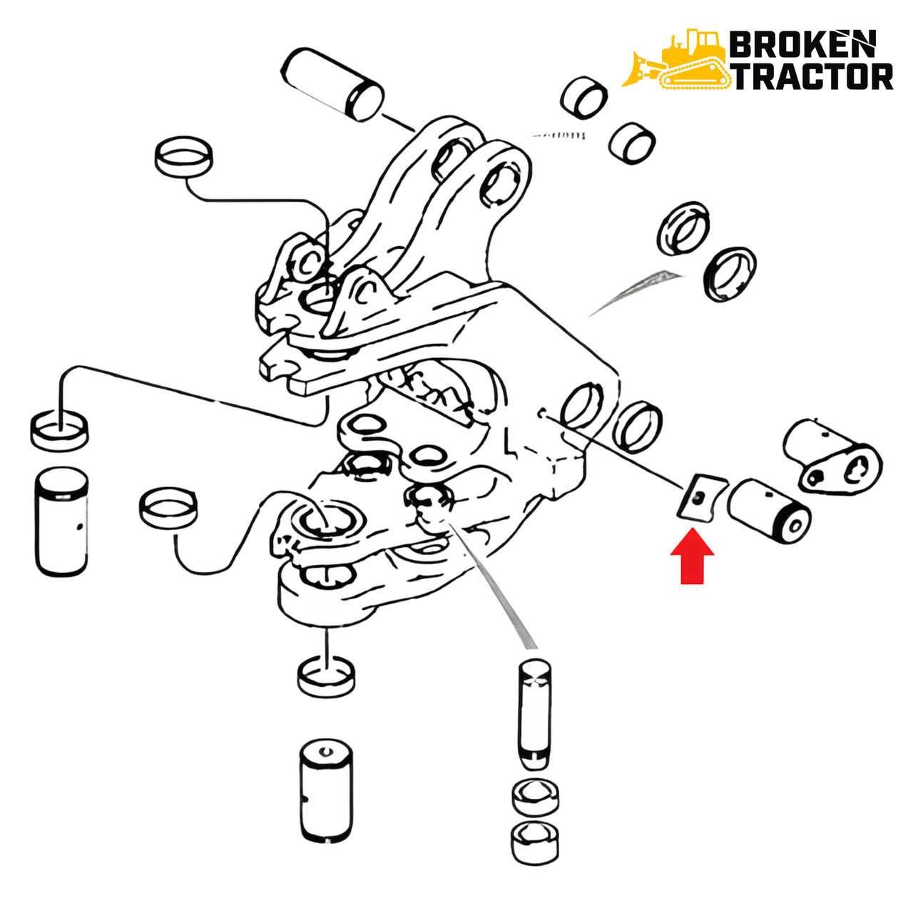 Case Boom Pin Retainer | Broken Tractor | 303646A1