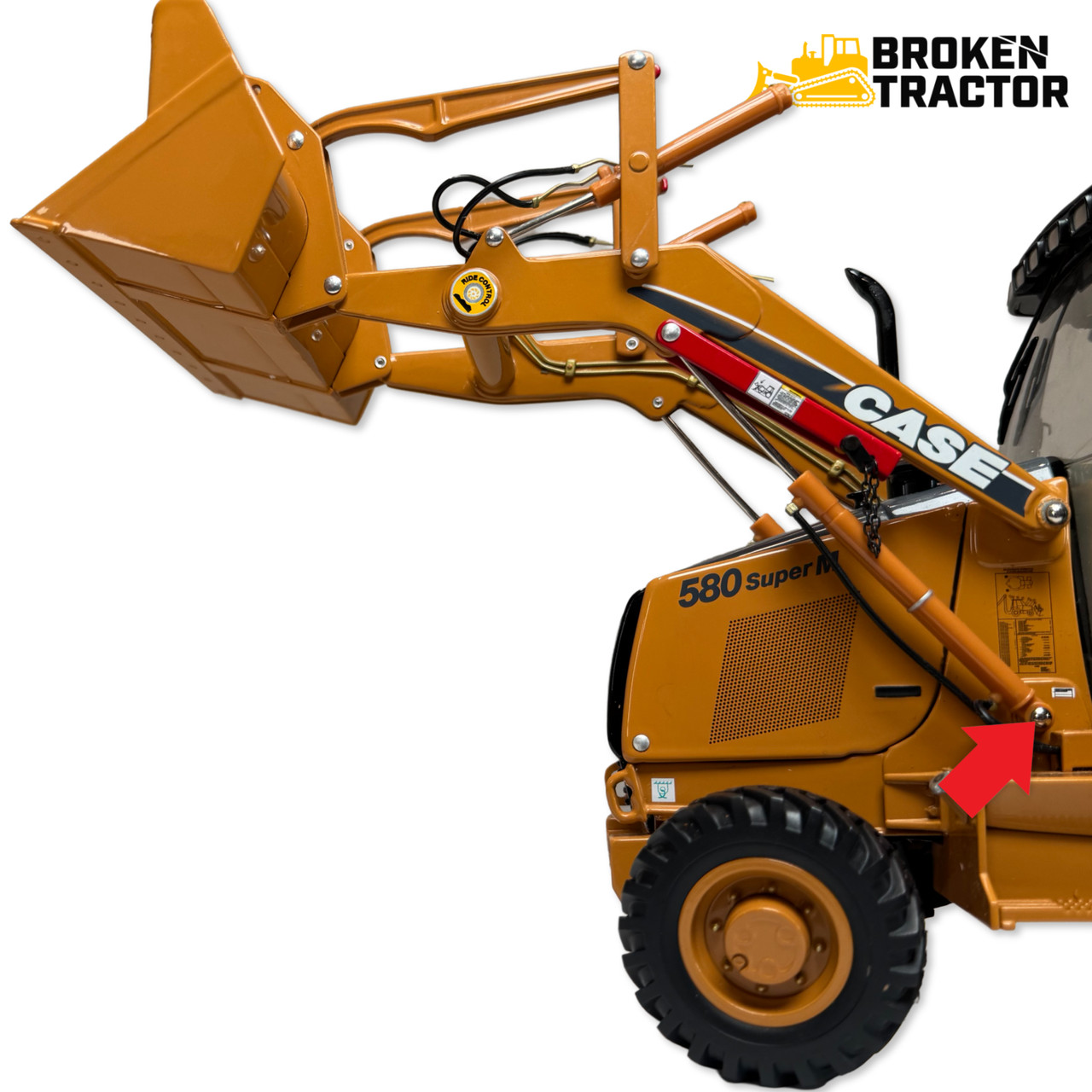 Case Loader Lift Cylinder Tube End Pin | Broken Tractor | 33