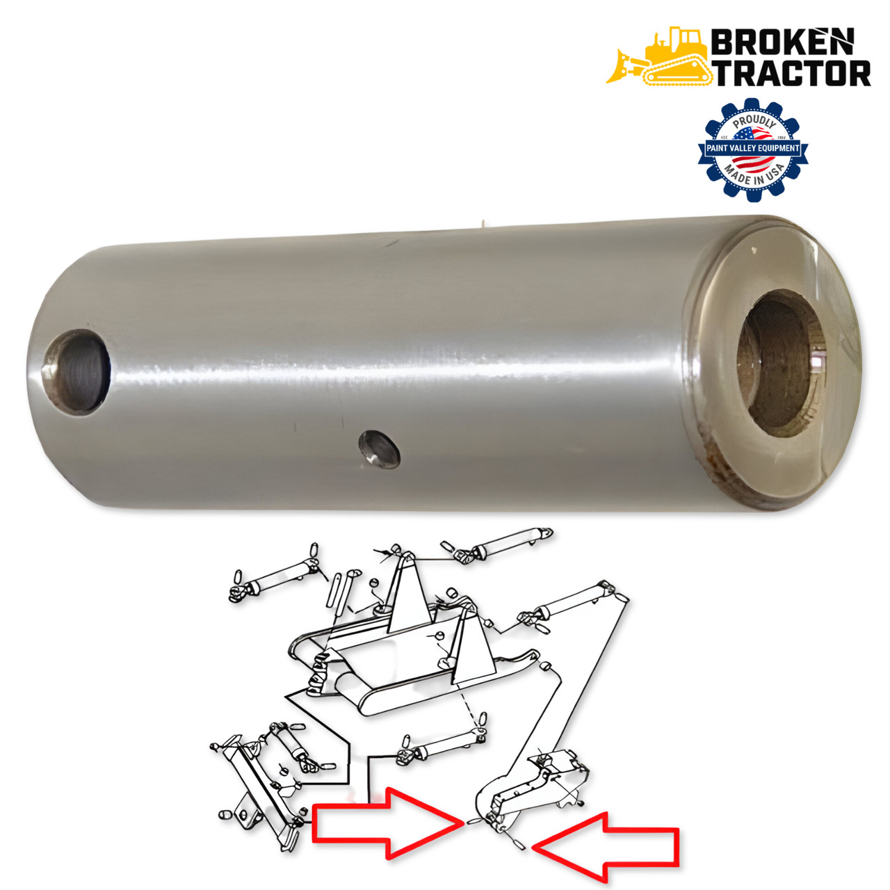 Dresser Dozer Blade Frame Mounting Pin | Broken Tractor | 620873C2