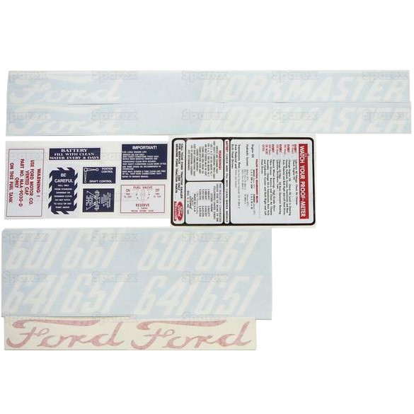 Ford 601, 641, 651, 661 Tractor Decal Kit -- S.66696 | Broke