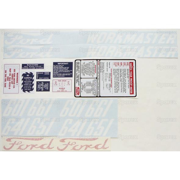 Ford 601, 641, 651, 661 Tractor Decal Kit -- S.66696 | Broke