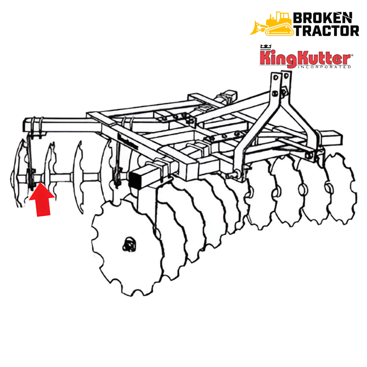 King Kutter Box Frame Disc Harrow Spacer Spool -- 129525 | B