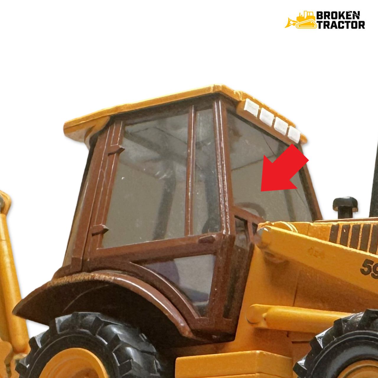 Case Backhoe Front Windshield -- 97290C1
