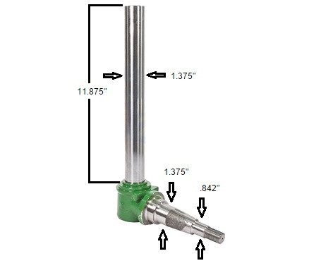 John Deere Tractor Spindle (Fits Left or Right) -- AR103472