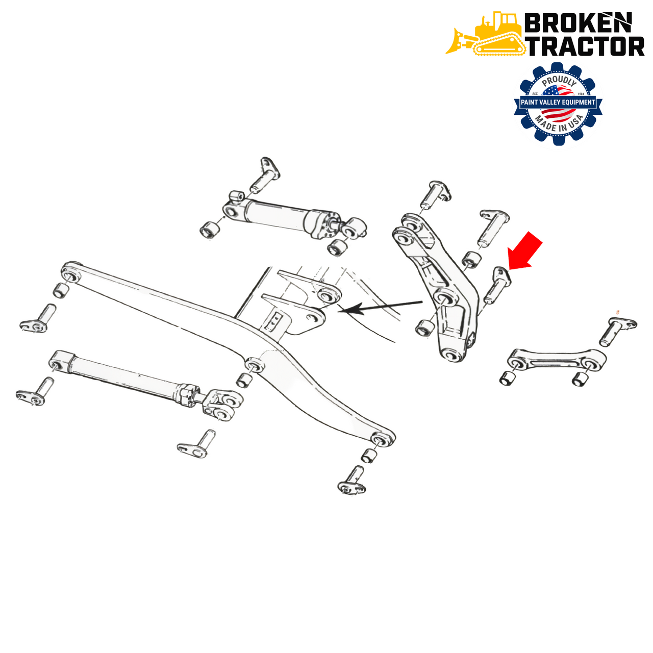 Link to Bellcrank Pin | Broken Tractor | AT122439