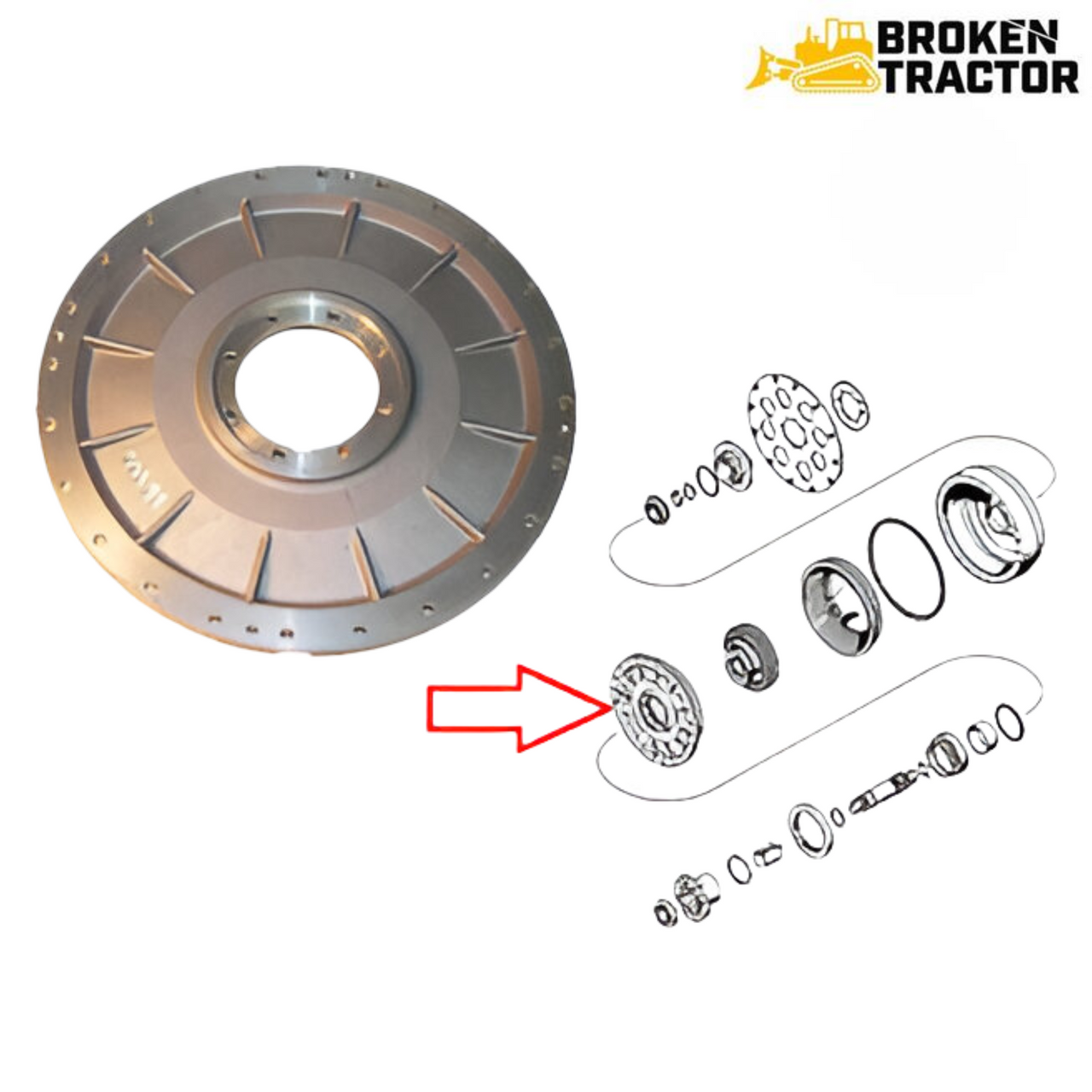 Torque Converter Impeller | Broken Tractor | D31934
