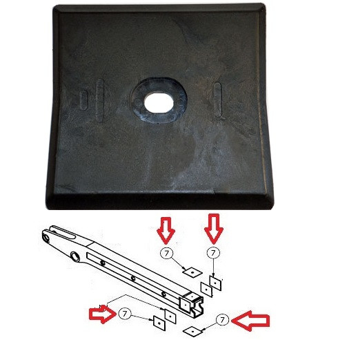 Case Backhoe Inner Dipper Wear Plate -- 451384A1 | Broken Tr