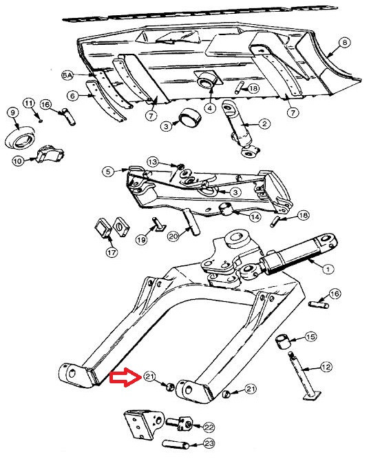 U-Frame to Dozer Bushing | Broken Tractor | D33678