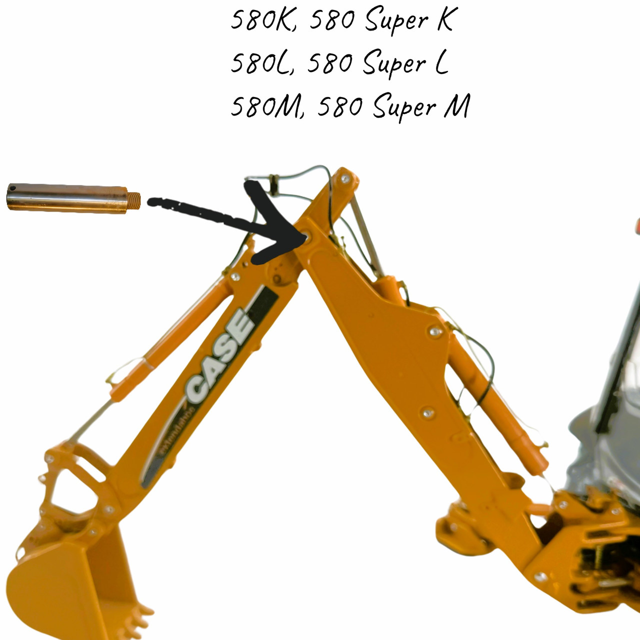 Case Backhoe Pin for Boom to Dipper Stick Connection | Broke