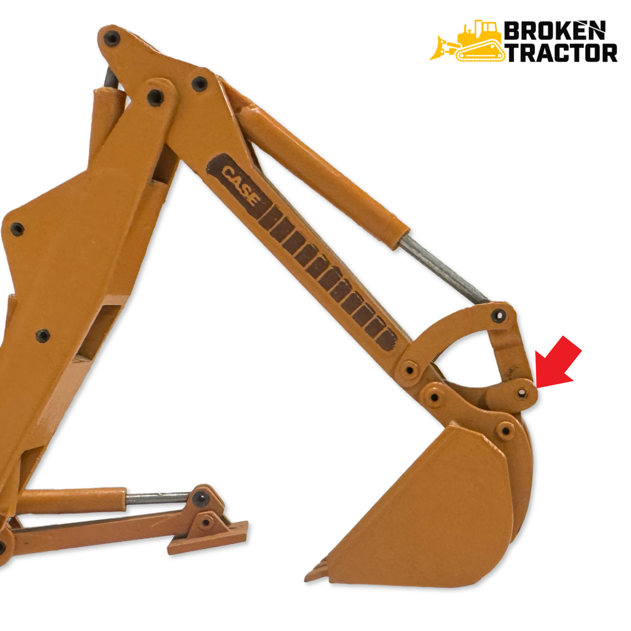 Y-Link to Bucket Quick Coupler Pin for Case 580K Backhoe | B