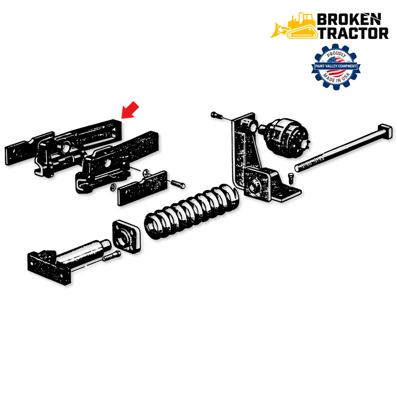 Case 450 Idler Bracket RH | Broken Tractor | D48593