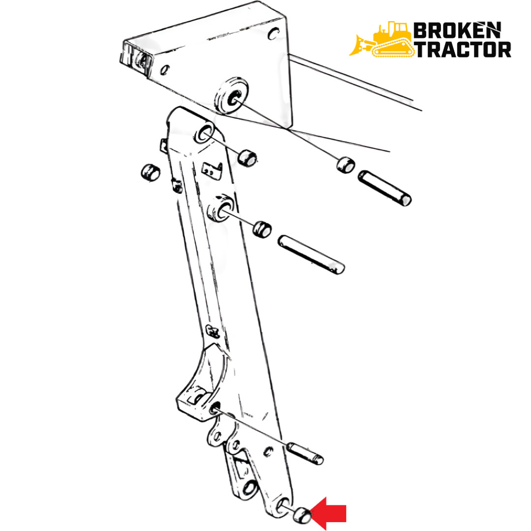Boom Bushing for Case Backhoes at Swing Tower | Broken Tract