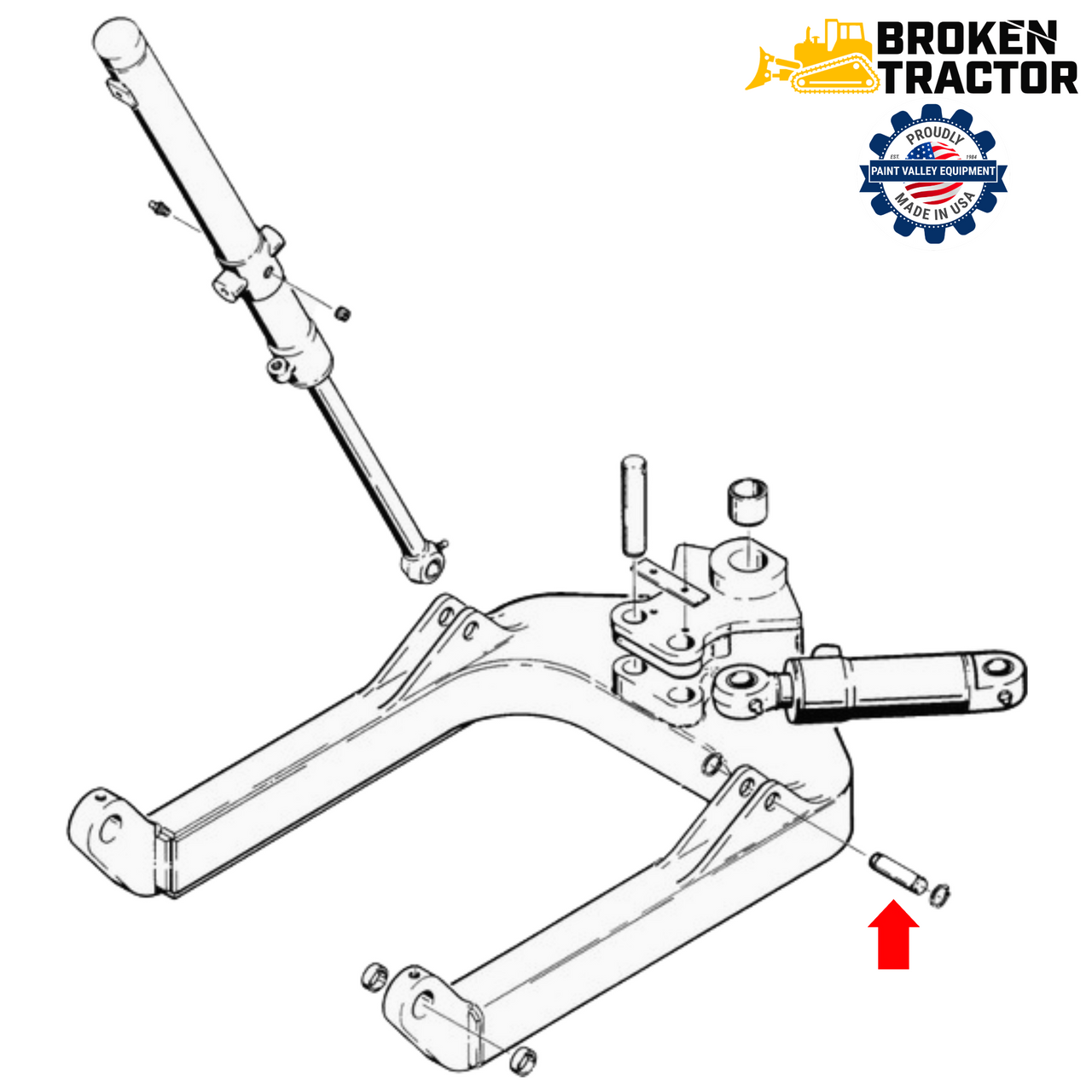 Case Dozer Blade Pin (Lift Cyliinder Rod to Blade Frame) | B