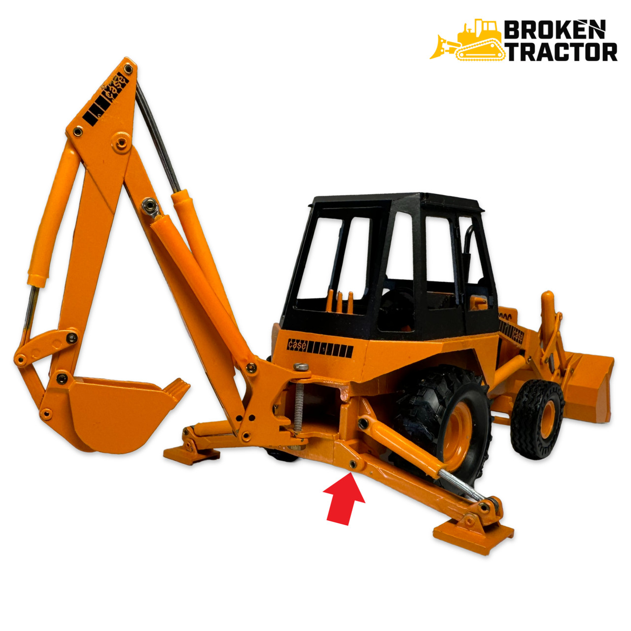 Case Backhoe Pin, Stabilizer Leg to Frame -- D67308 | Broken