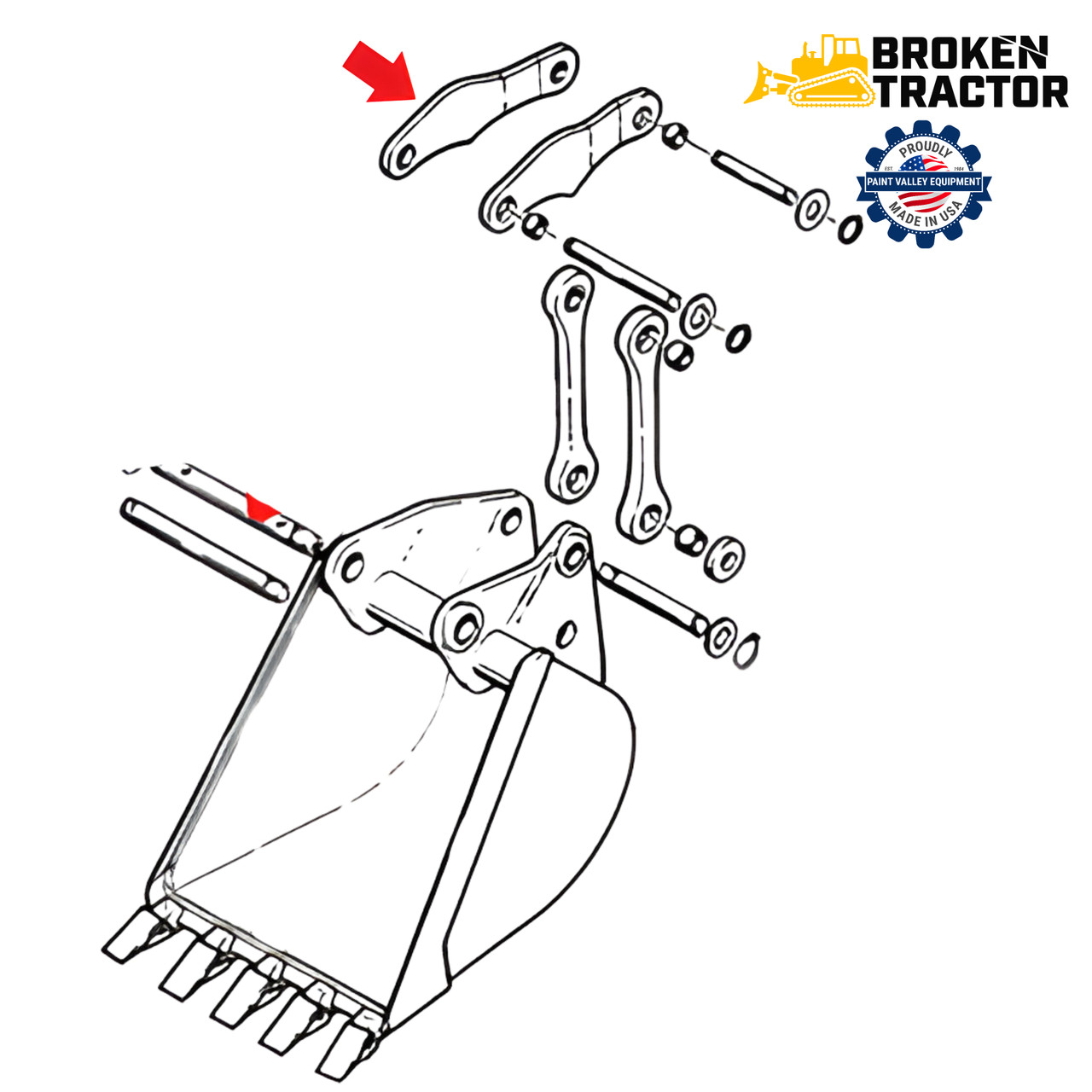 Left Hand Bucket Link | Broken Tractor | D84167