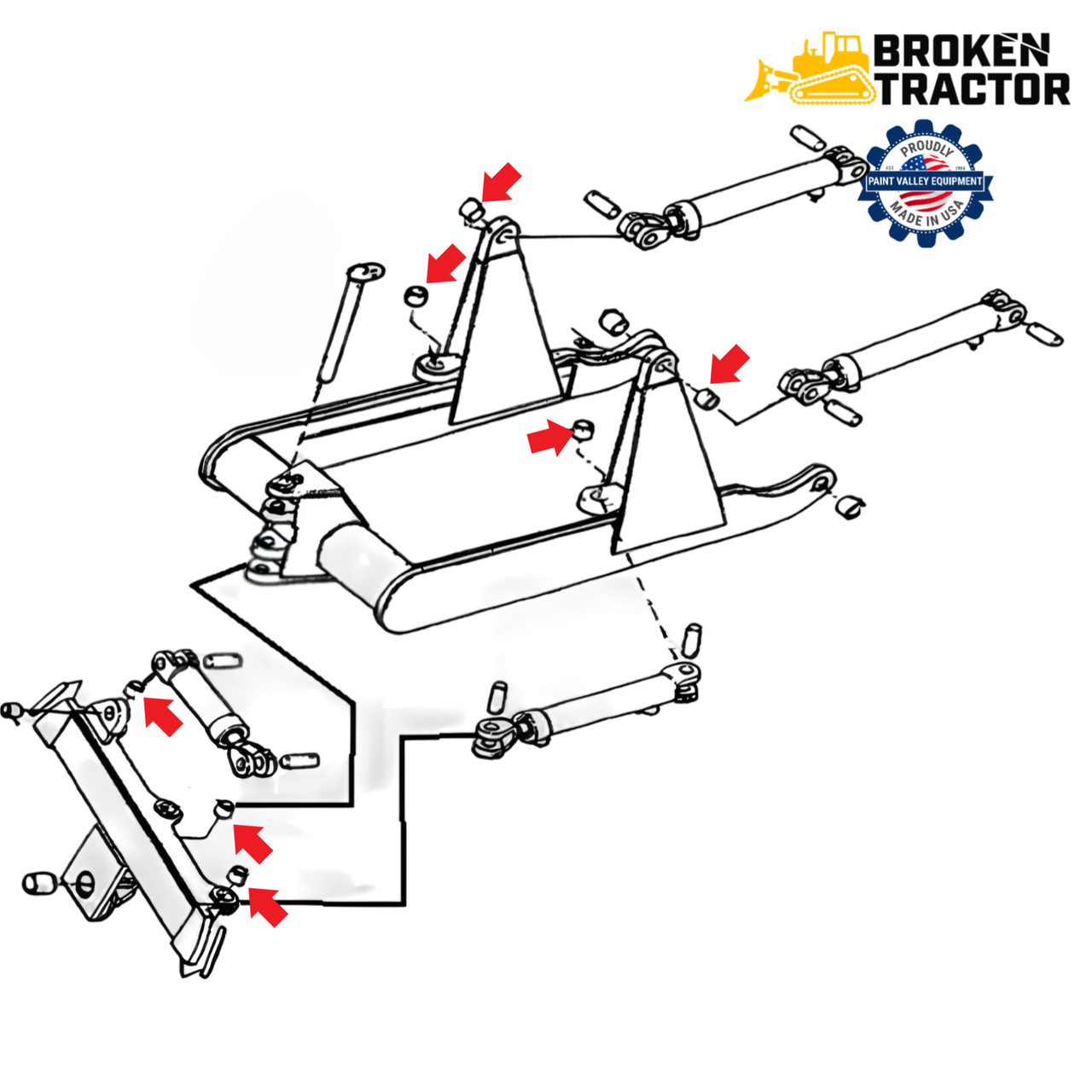 Blade Pivot Frame Bushing for Dresser Dozers | Broken Tracto