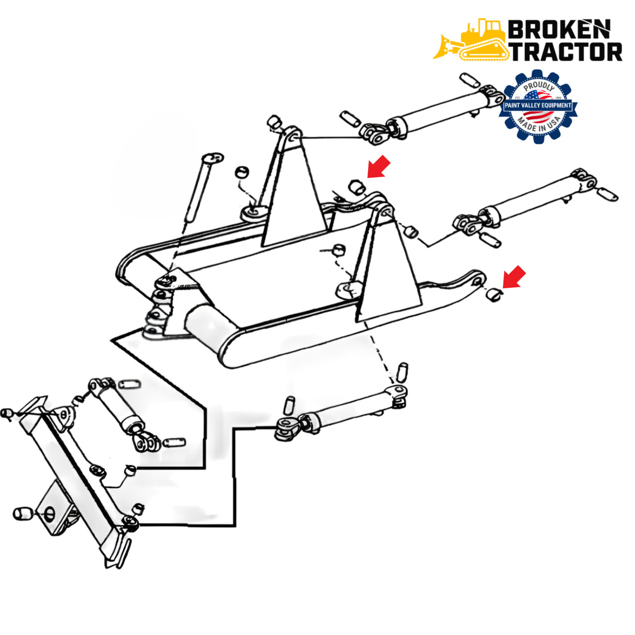 Rear Mounting Blade Frame Bushing for IH Dresser Dozers | Br