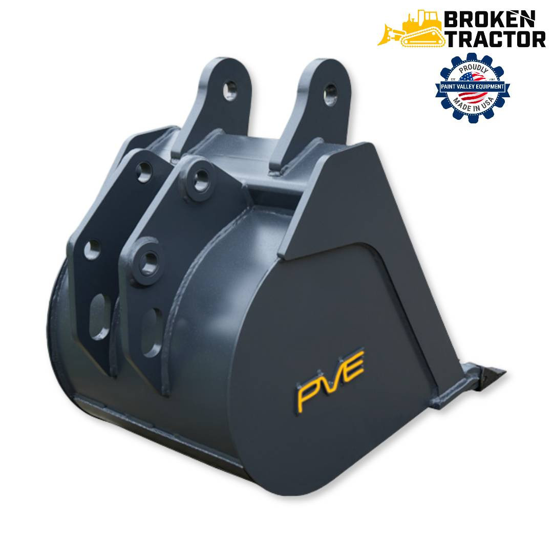 Case 24" Wide Backhoe Digging Bucket | Broken Tractor