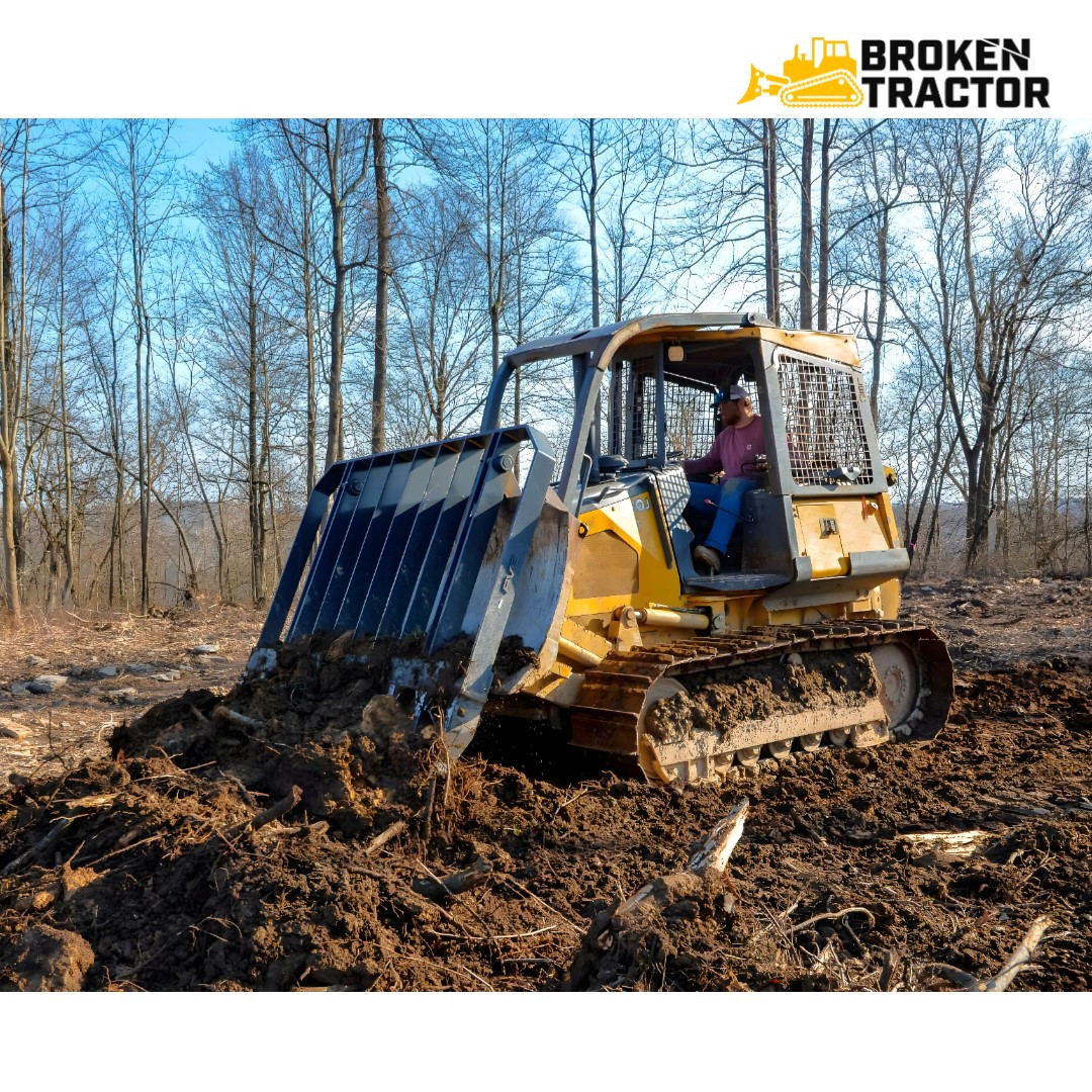 HD Dozer Blade 8' Root Rake Attachment -- Tall Version | Bro