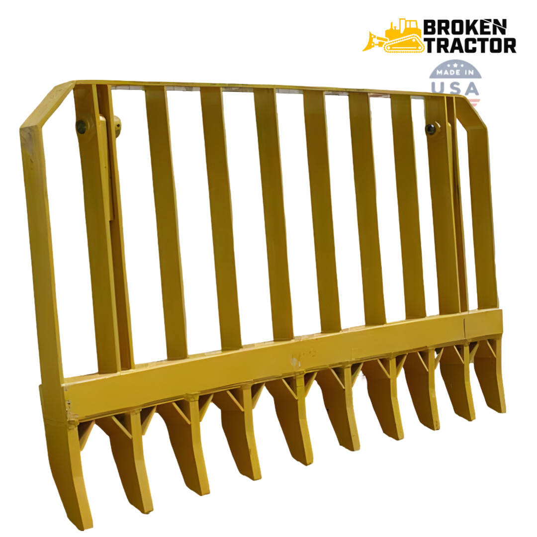 9 ft. Wide Heavy Duty Dozer Root Rake Blade | Case & John Deere ...
