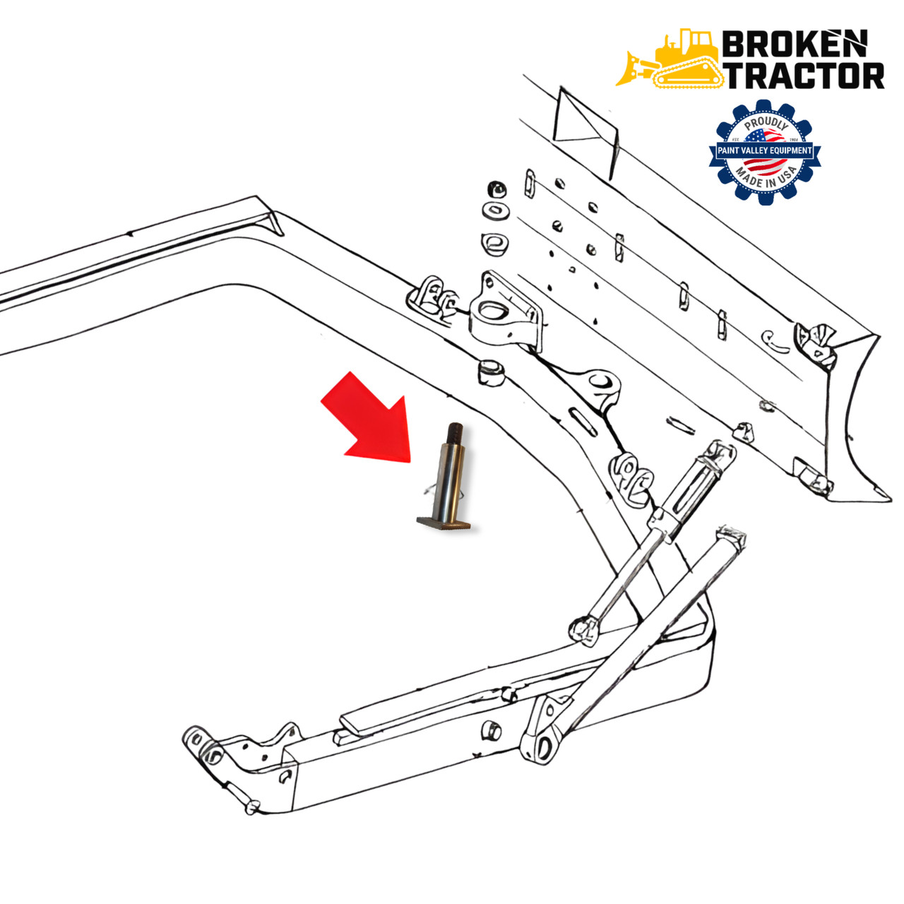 Blade Frame Pin | Broken Tractor | R26672