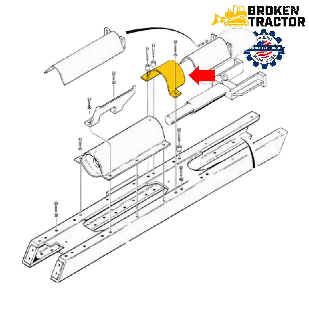 Right Rear Track Shield for Case Dozer | Broken Tractor | R3