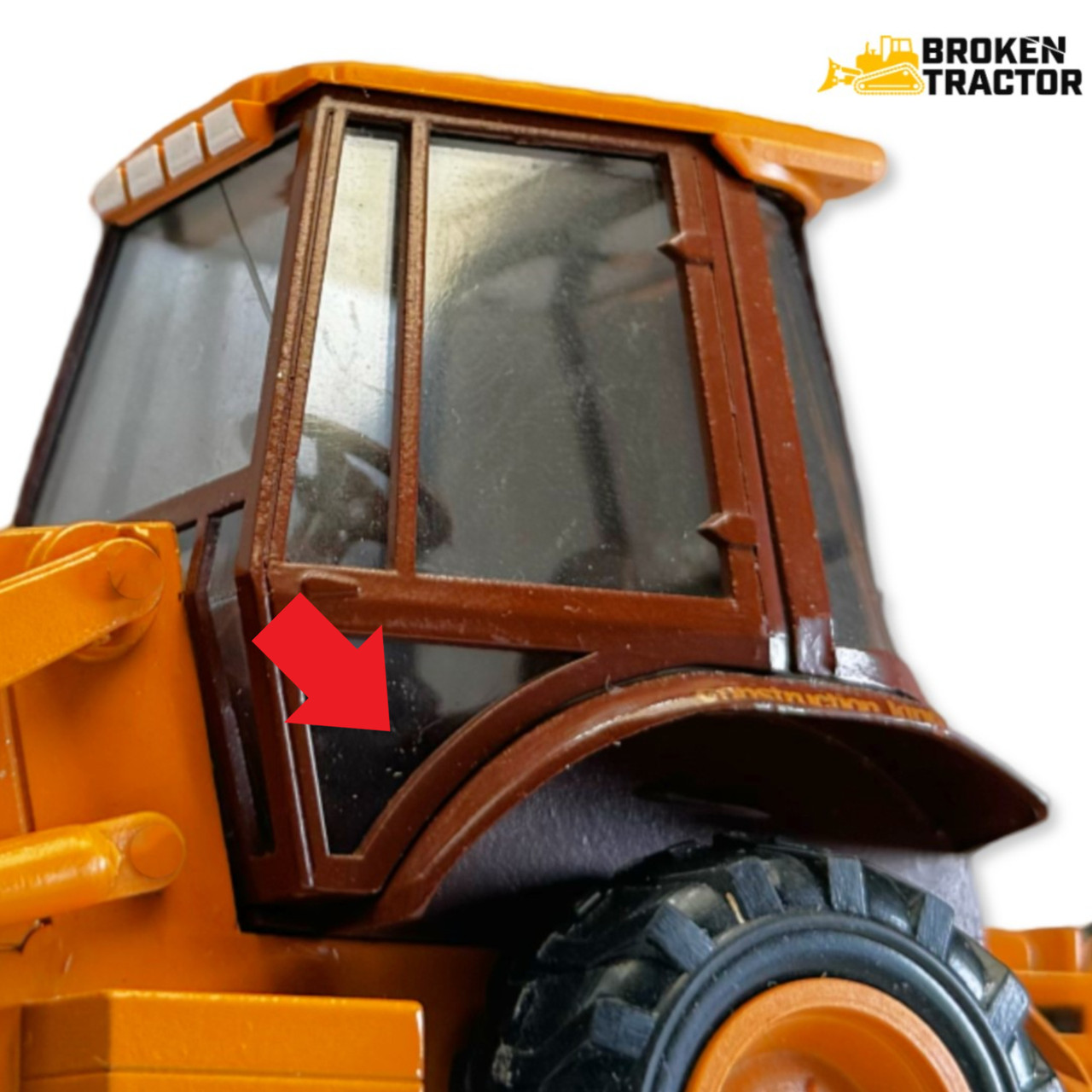 Case Backhoe Door Left Hand Lower Window -- R52883