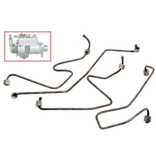 Ford Tractor Fuel Injector Line Set (4-Cylinder, Rotary Pump) -- S.66005
