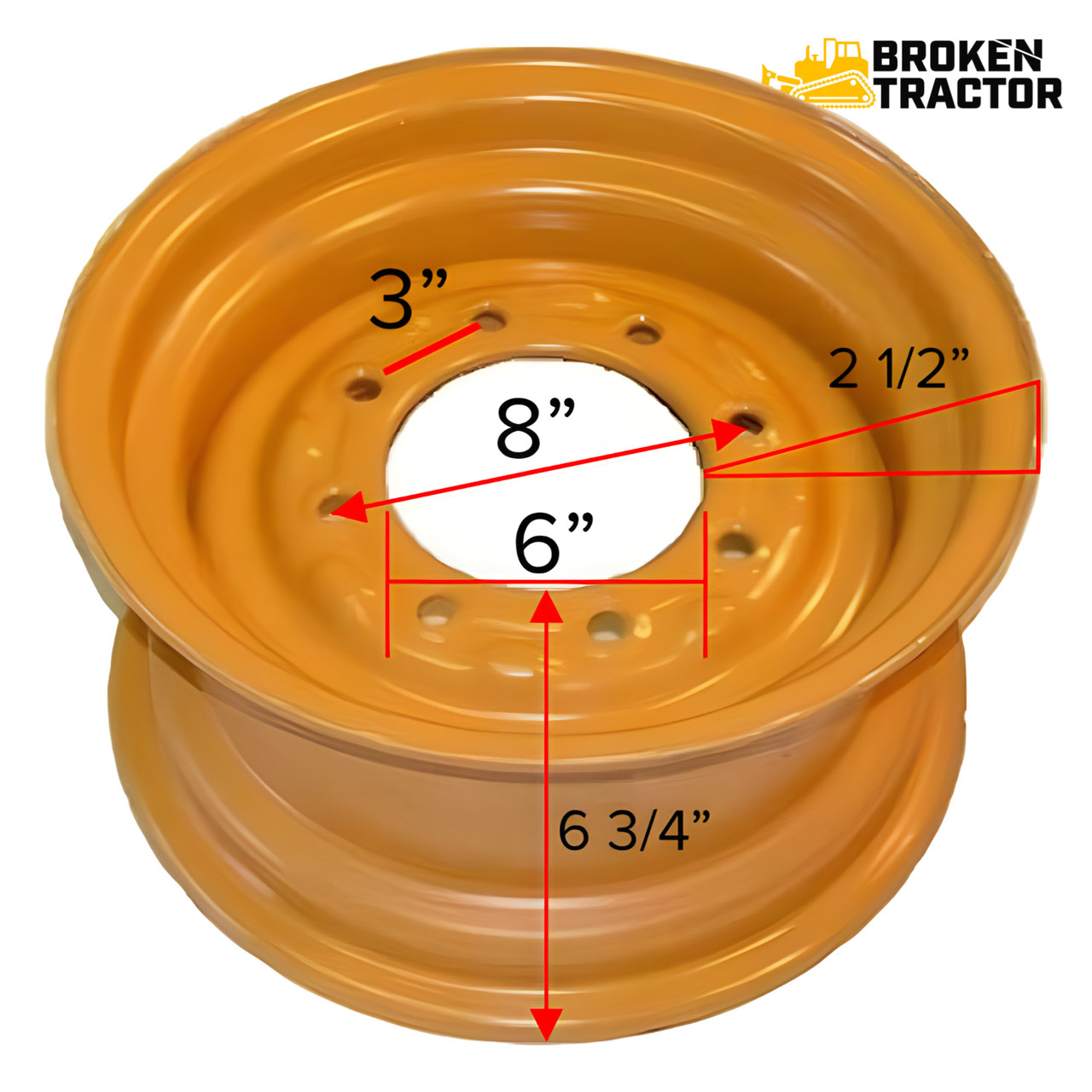 Case 2WD Front Wheel Rim | Broken Tractor | D125223