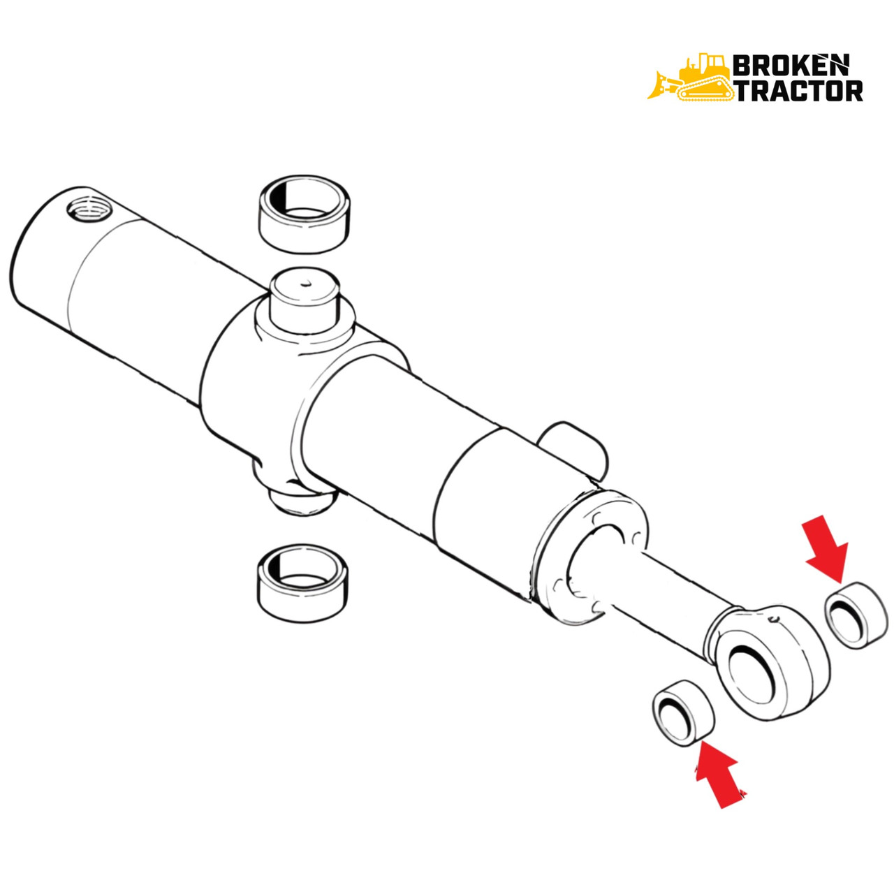 Swing Cylinder Rod Eye Bushing for Case 580B to 680L - Part