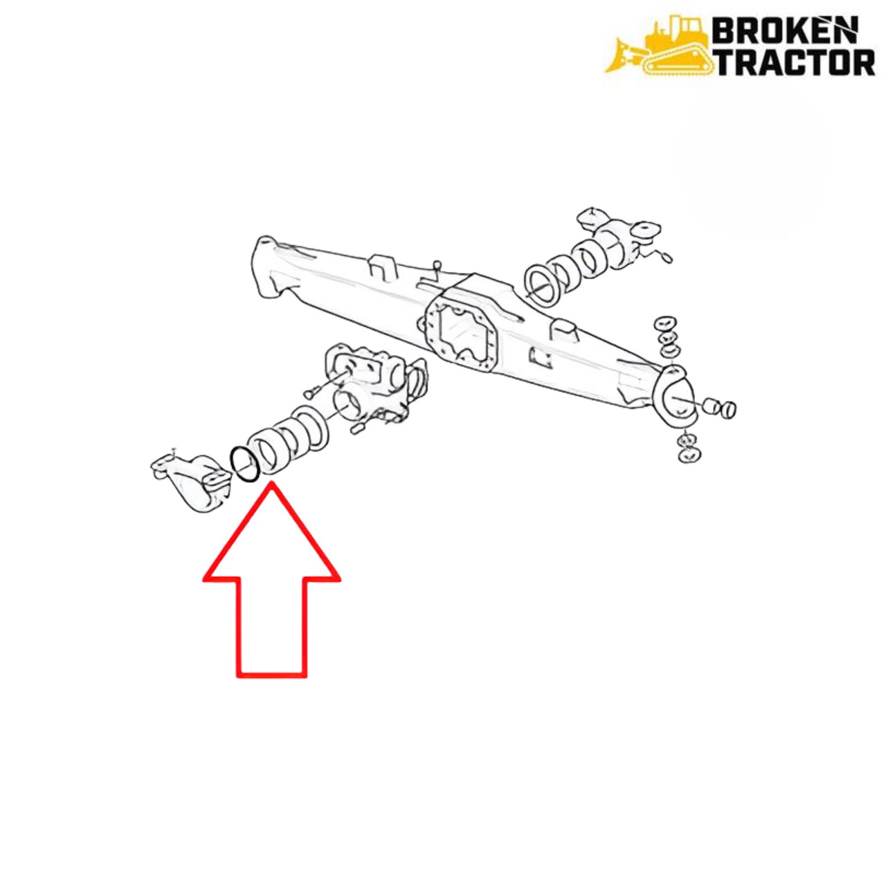 Front Axle Rear Pivot Bushing for New Holland Backhoes and A