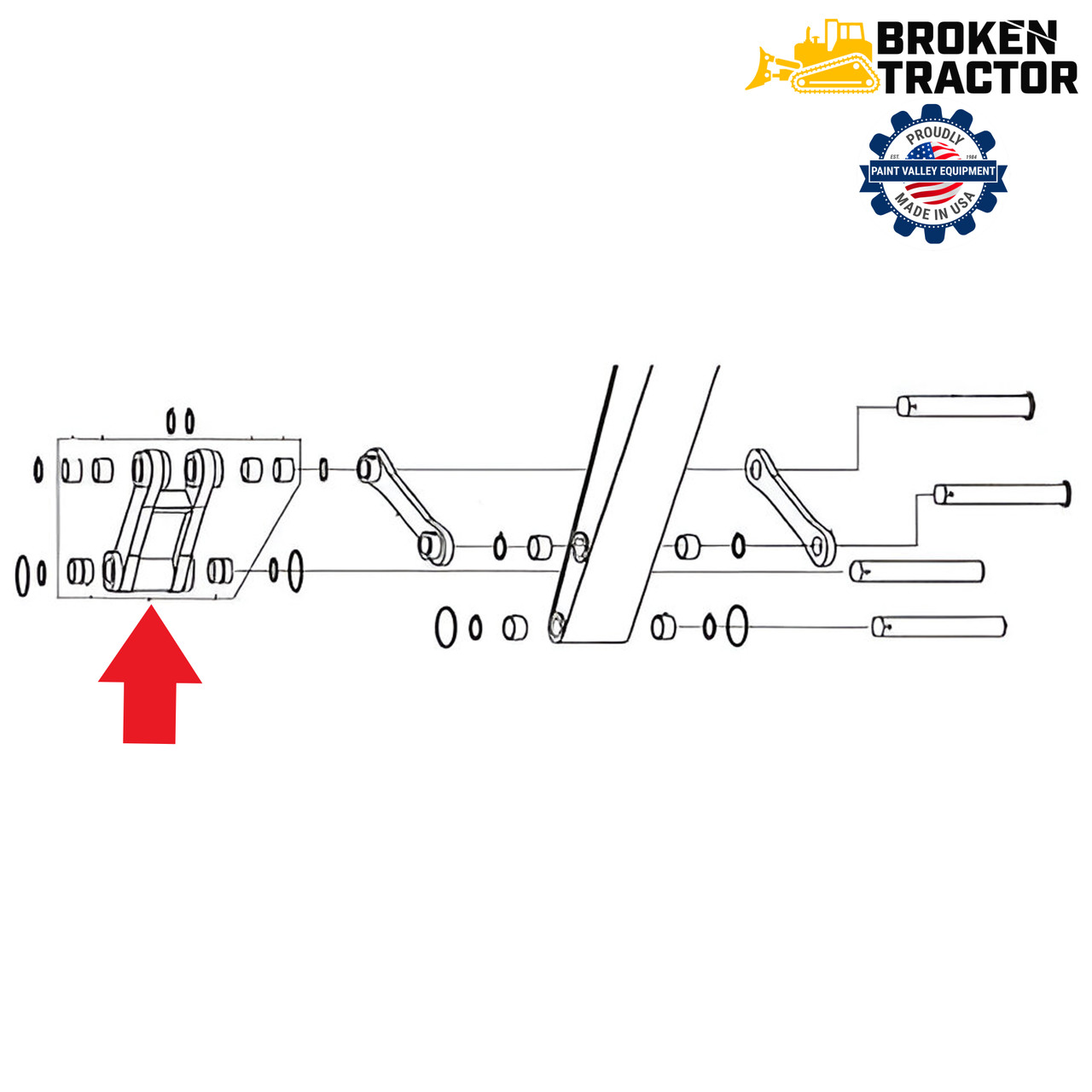 H Link for Caterpillar Series 322 Excavator | Broken Tractor