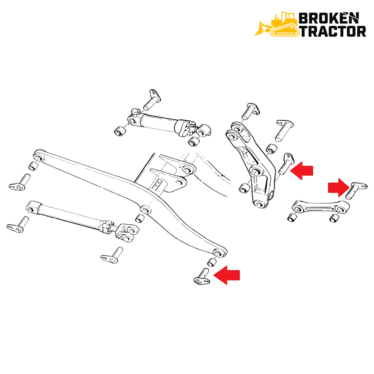 Case Wheel Loader Pivot Pin | Broken Tractor | 225775A1, L11