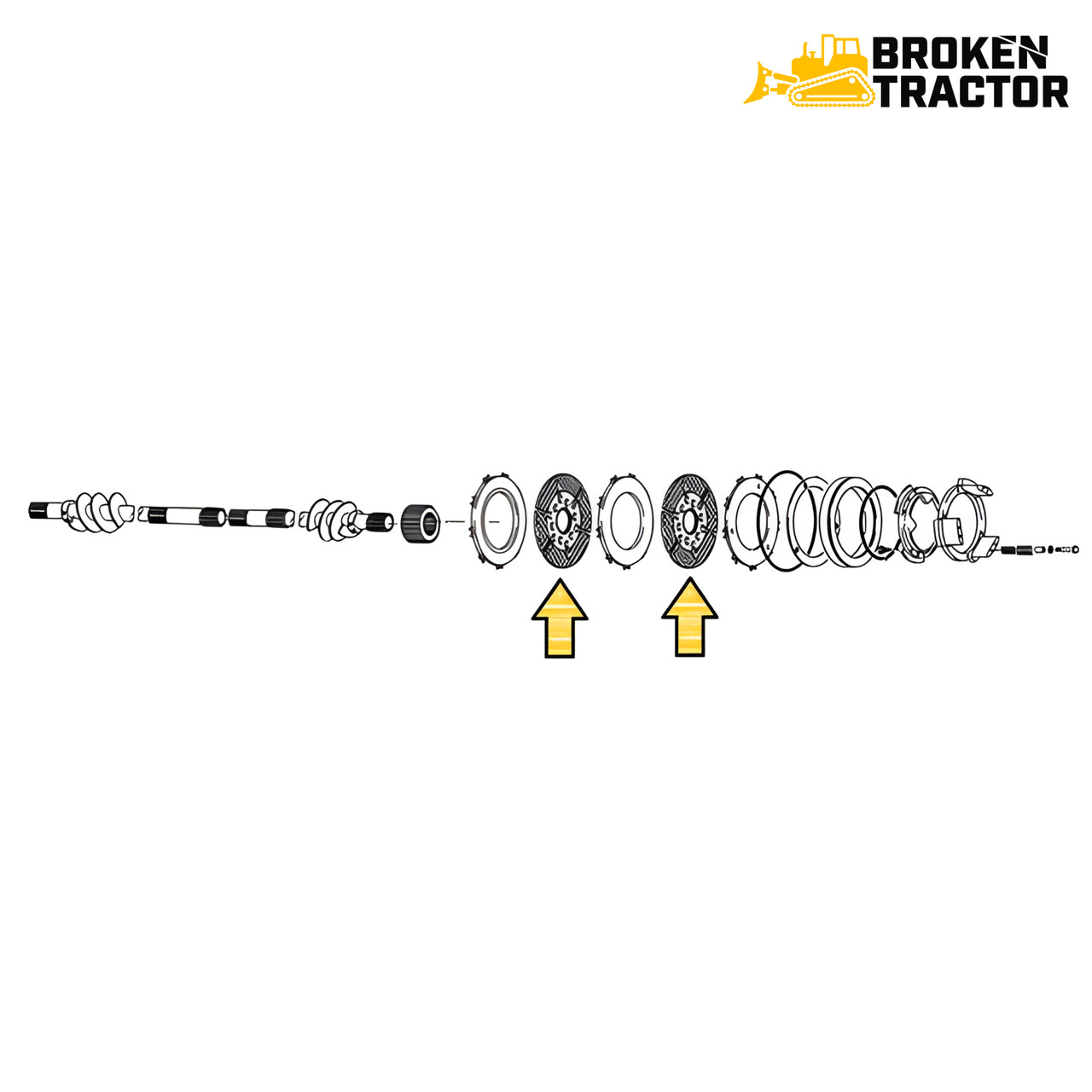 Case 590SL, 590SM Backhoe Brake Friction Disc -- 237017A1