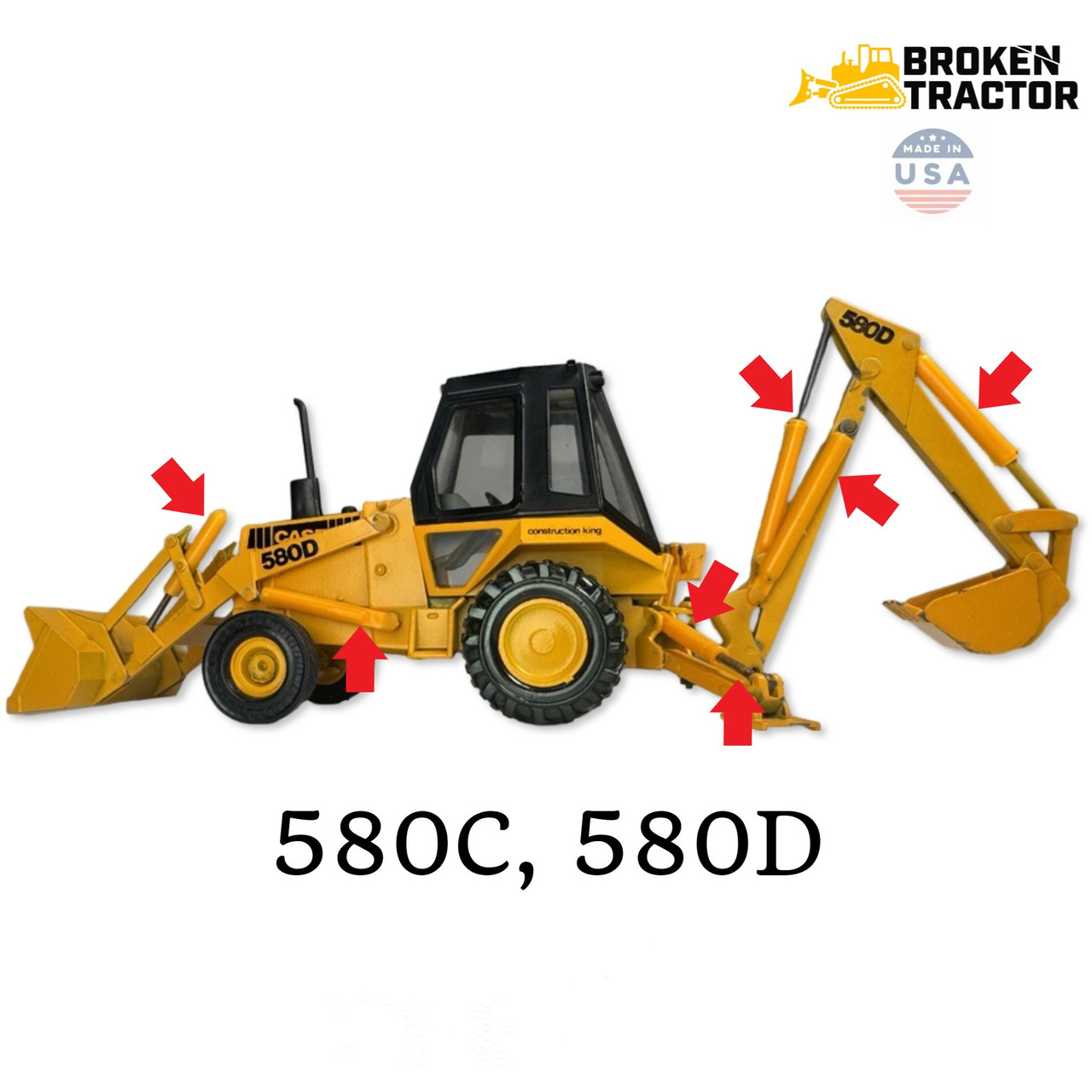Hydraulic Cylinder Seal Kit Package for 580C, 580D | CS-SK-1