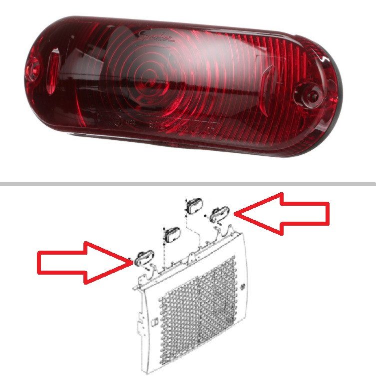 Case Skid Steer Loader Red Taillight -- 87627854 | Broken Tr