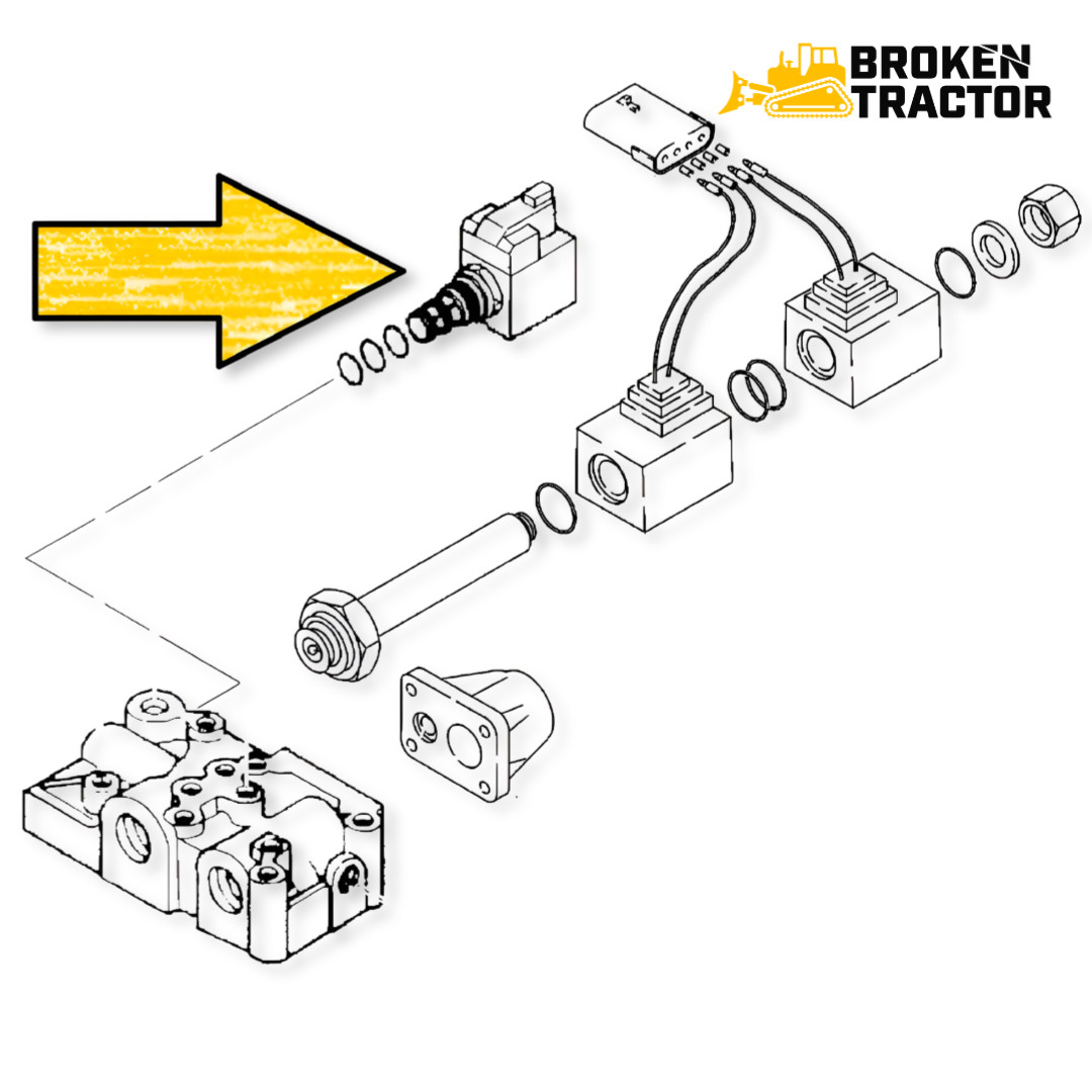 Transmission Hydraulic Control Valve Solenoid for Case Backh