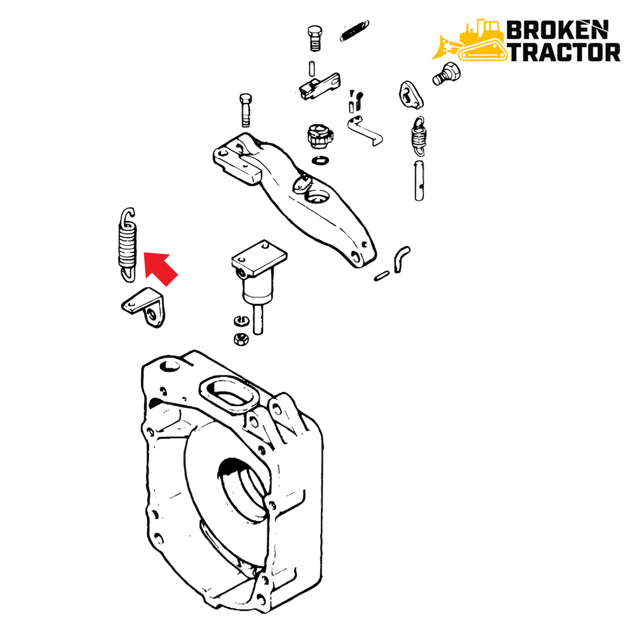 Case Brake Lever Return Spring | Broken Tractor | A35789