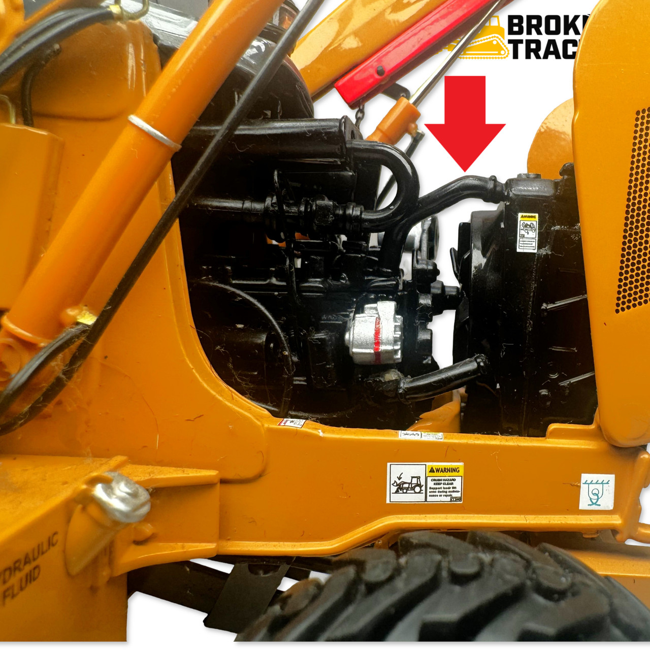 Case Backhoe Upper Radiator Hose | Fits 580L/M, 590L/M, 570LXT | Broken ...