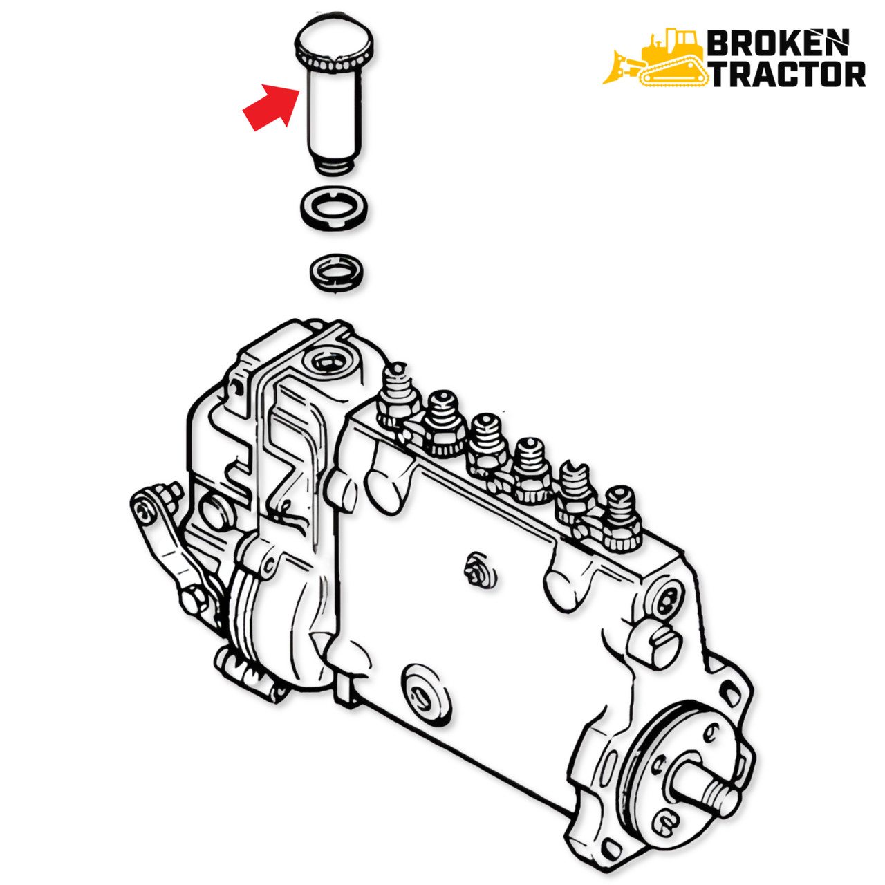 Case Fuel Pump Hand Primer | Broken Tractor | A43343, 278866