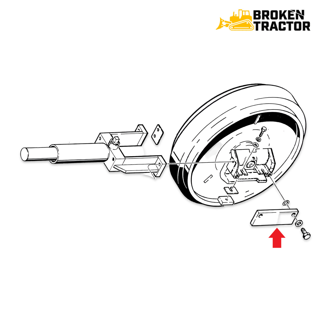 Case Dozer and Crawler Loader Track Idler Guide Plate | Broken Tractor ...