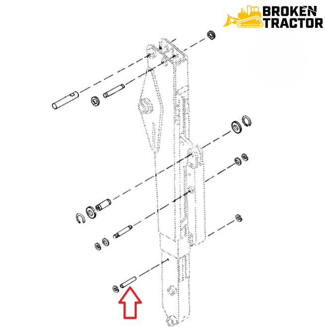 Extendible Dipper Rod Pin | Broken Tractor | B28568